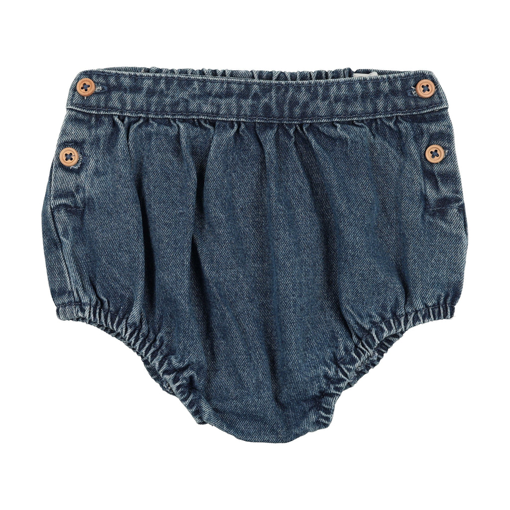 Lil Legs Button Bloomer- Blue Denim – JellyBeanz Kids