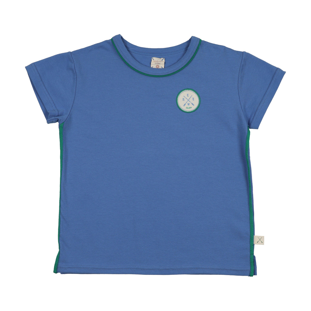 Lil Legs Boating Crew Patch Tee- Fresh Blue – JellyBeanz Kids