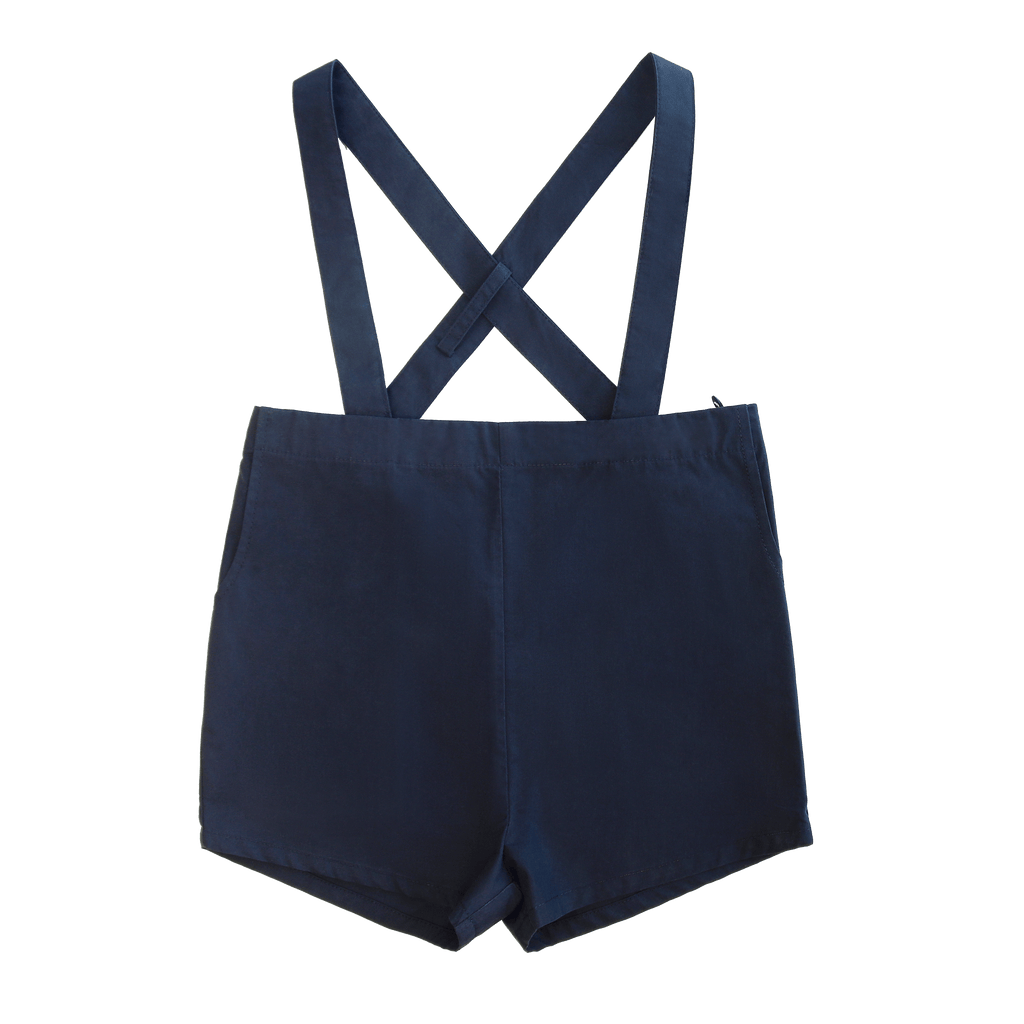 Little Parni Boys Cotton Overalls- Navy Blue – JellyBeanz Kids