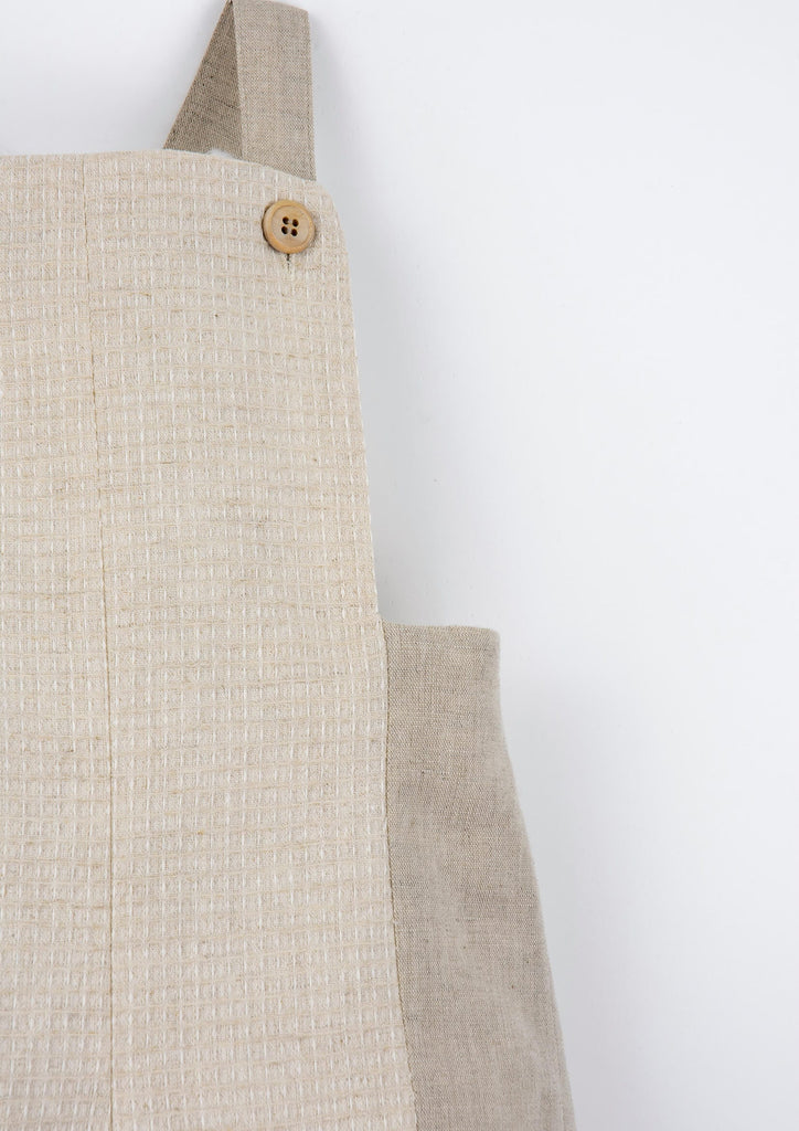 Popelin Waffle Combination Dungarees -Sand – JellyBeanz Kids
